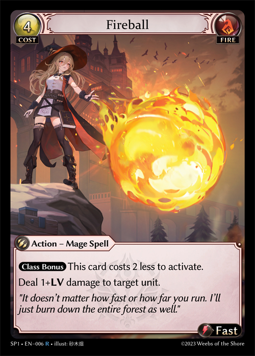Fireball (Supporter Pack 1) - Index - Grand Archive Card Database